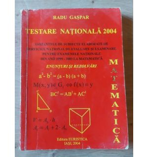 Testare nationala 2004 Enunturi si rezolvari Radu Gaspar
